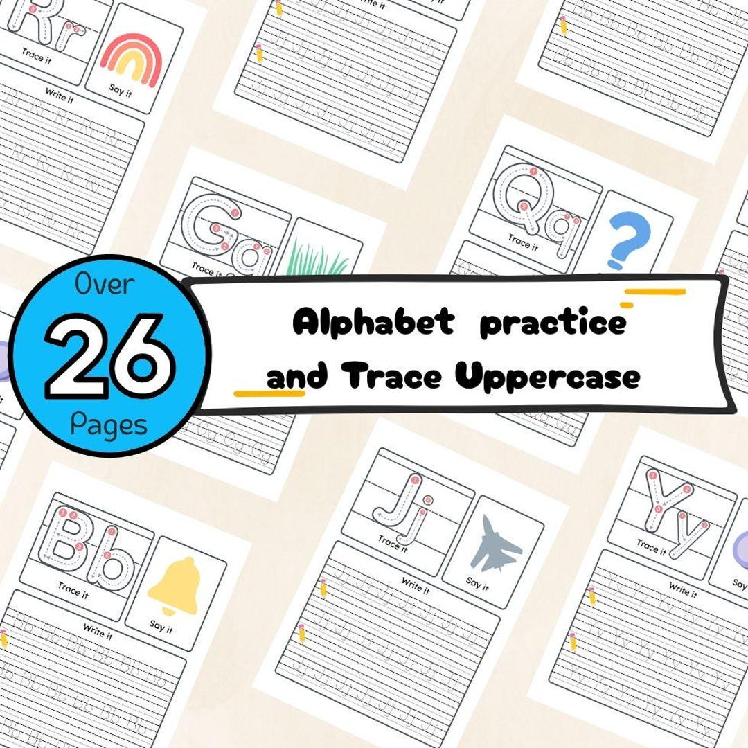Alphabet Practice and Trace Uppercase, Lowercase Letters Printable PDF ...