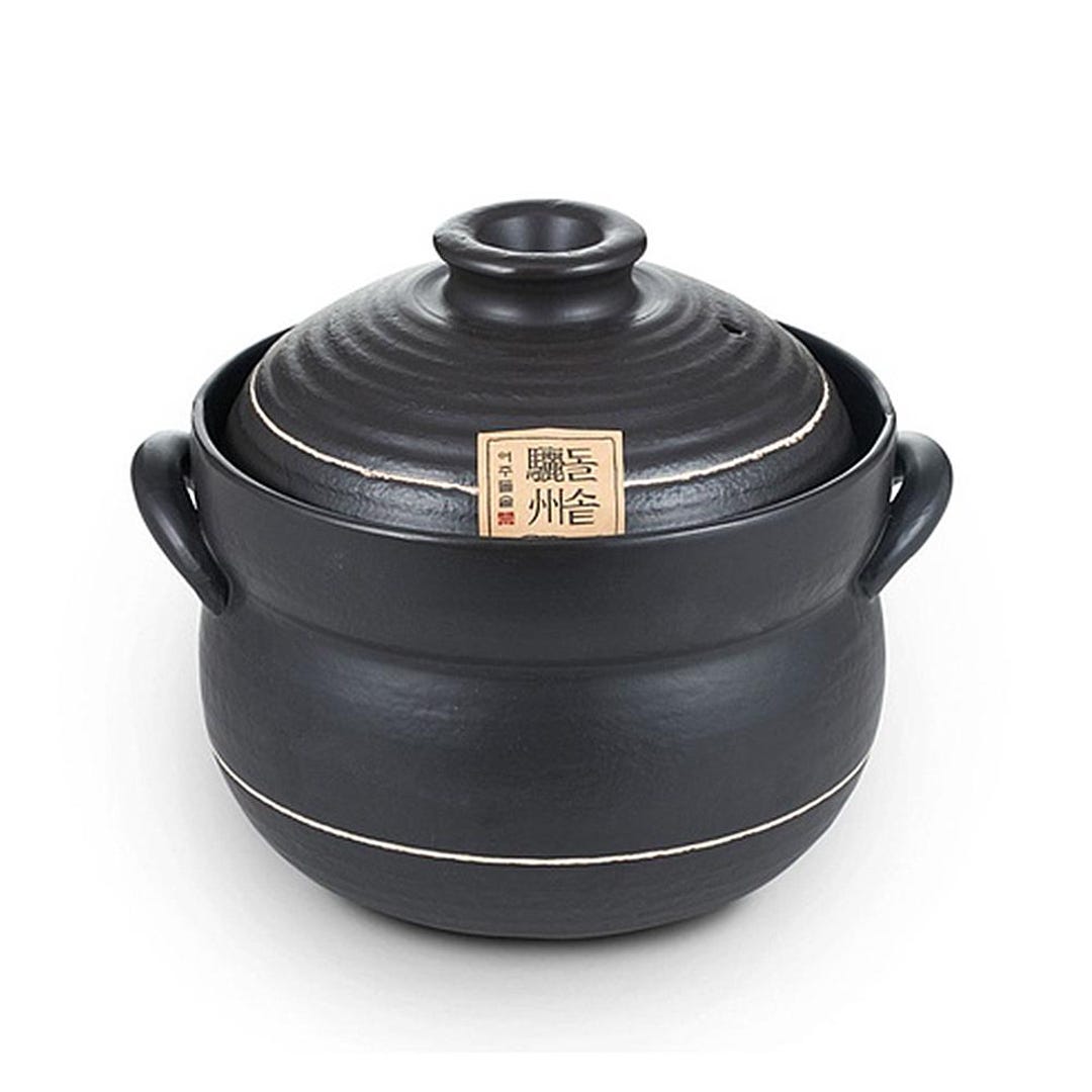 Yeoju Traditional Korean Stone Pot With Lid Clay Pot for Cooking Hot ...