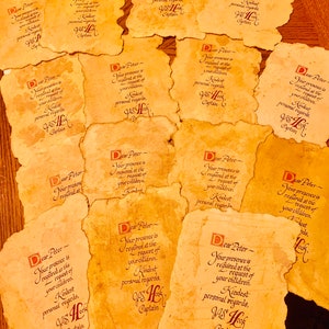 Hook Ransom Note Peter Pan - Hand Torn, Hand Calligraphy, Hand Dyed ...