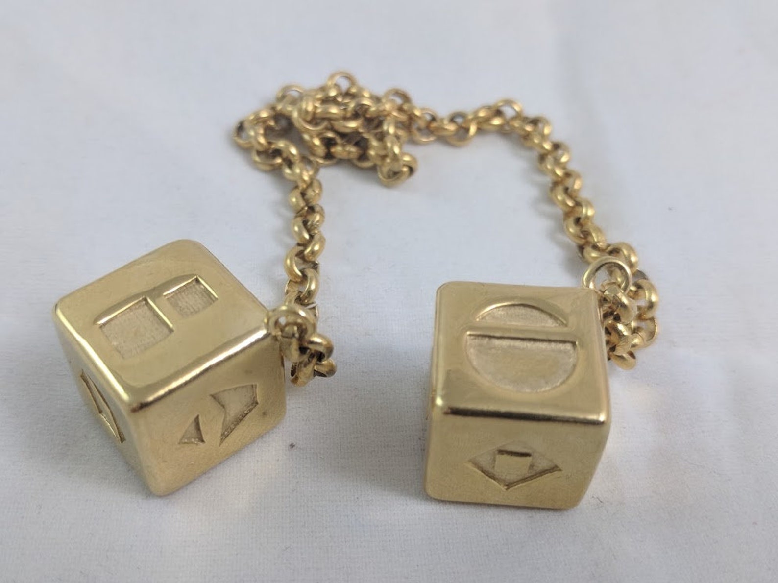 Stainless Steel Smuggler's Golden Dice Scoundrel Gambler Rogue Gold ...