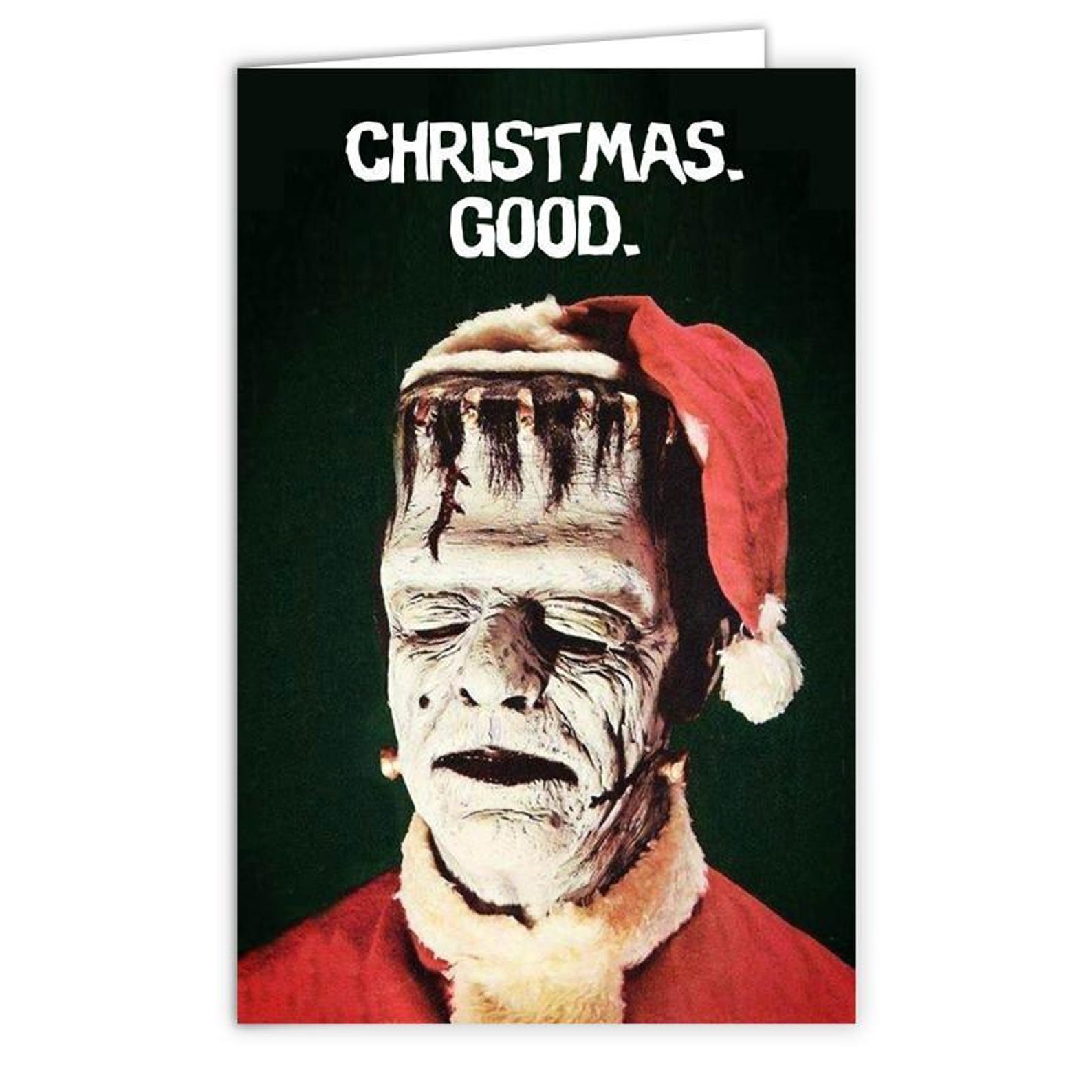 Frankenstein "christmas Good" Greeting Card - Etsy