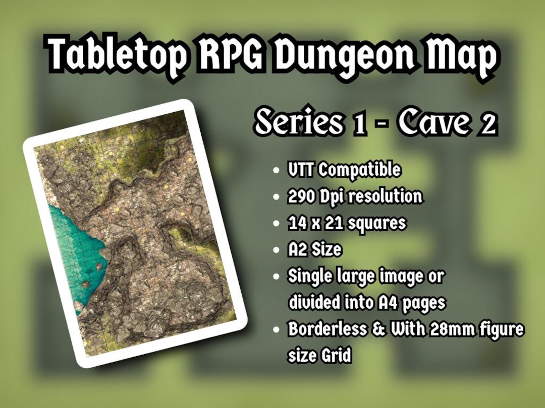 Coastal Cave Battle Map: A2 TTRPG & VTT Map (digital Download) - Etsy