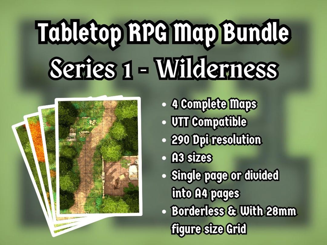 Series 1 Map Bundle: Wilderness (4 Maps) | A3 Size | Digital TTRPG ...