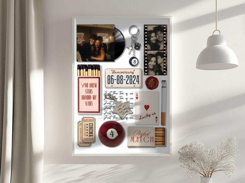 DIY Matchbook Birthday Gift Canva Template Editable Matchbox Art Couple ...