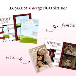 Editable Mother's Day Magazine Template Personalized Best Mom Birthday ...