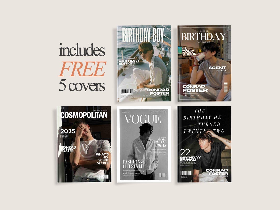 Custom Gift for Boyfriend Editable Magazine for Him With Free Magazine ...