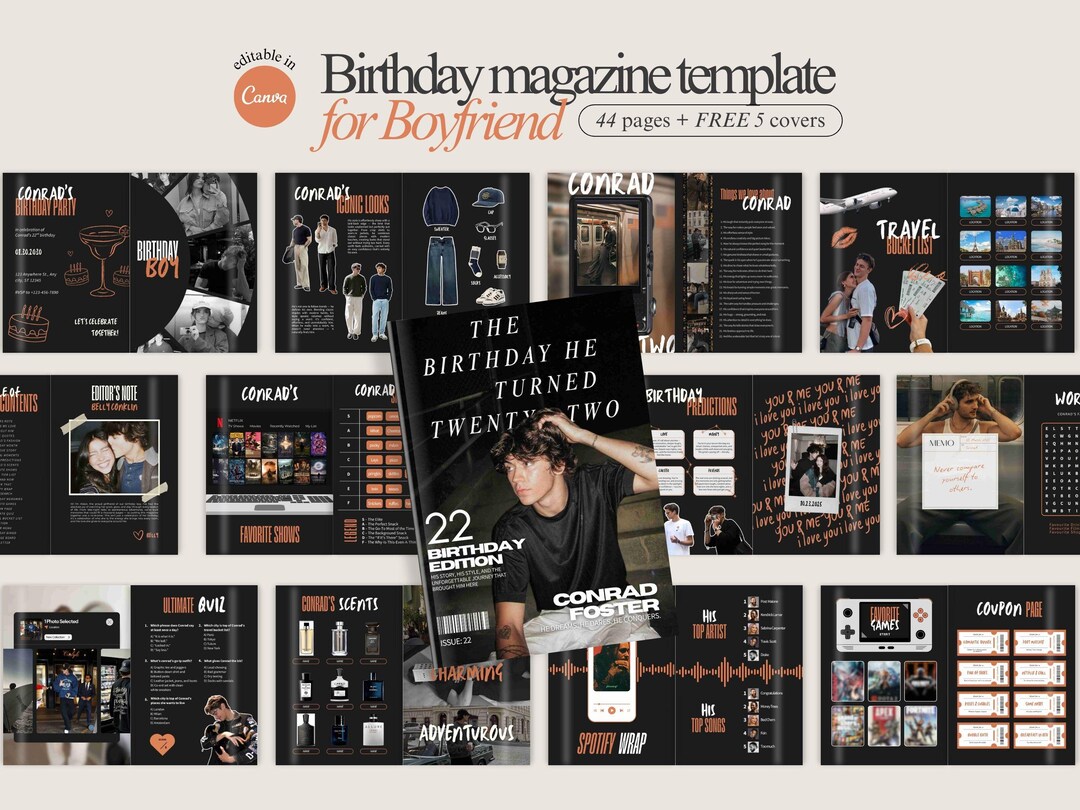 Easy Editable Birthday Magazine With Free Customizable Magazine Covers ...