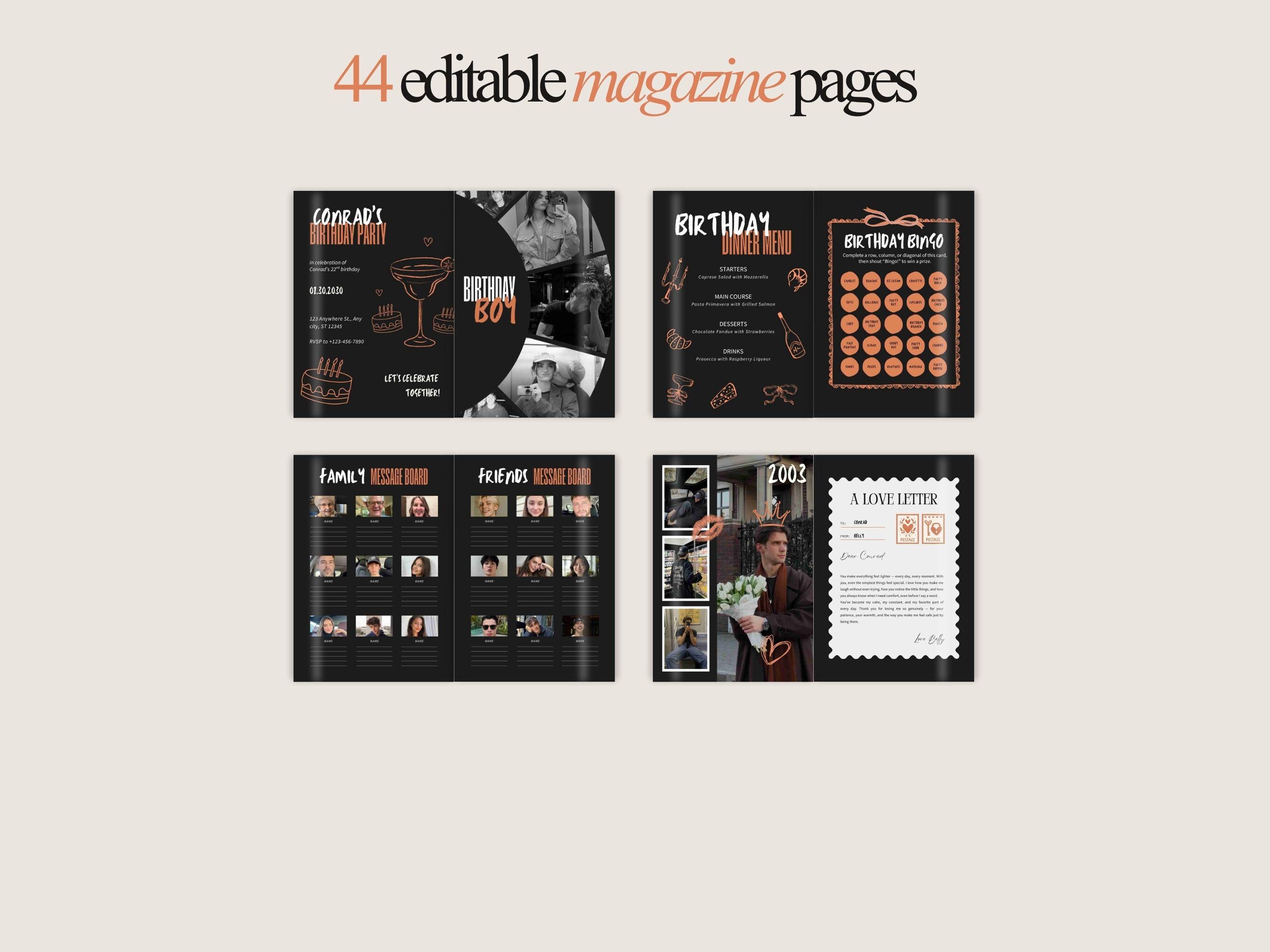 Custom Gift for Boyfriend Editable Magazine for Him With Free Magazine ...