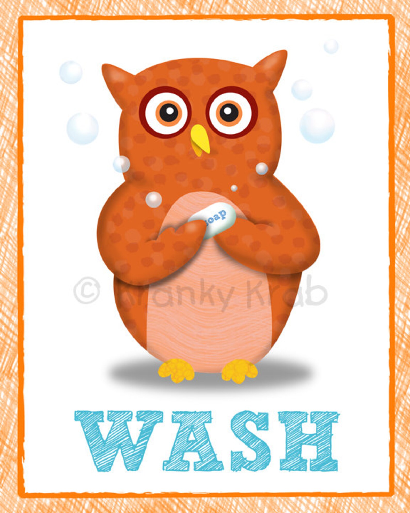 Bathroom Owls Theme Kids Art Set of Three 5 X 7 Bathroom - Etsy