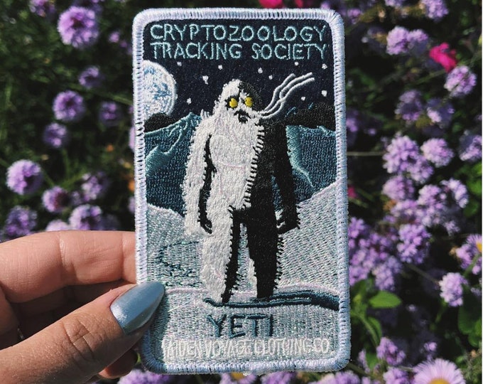 YETI Patch Cryptozoology Tracking Society Yetti Abominable Snowman Sasquatch Bigfoot Mountians ...