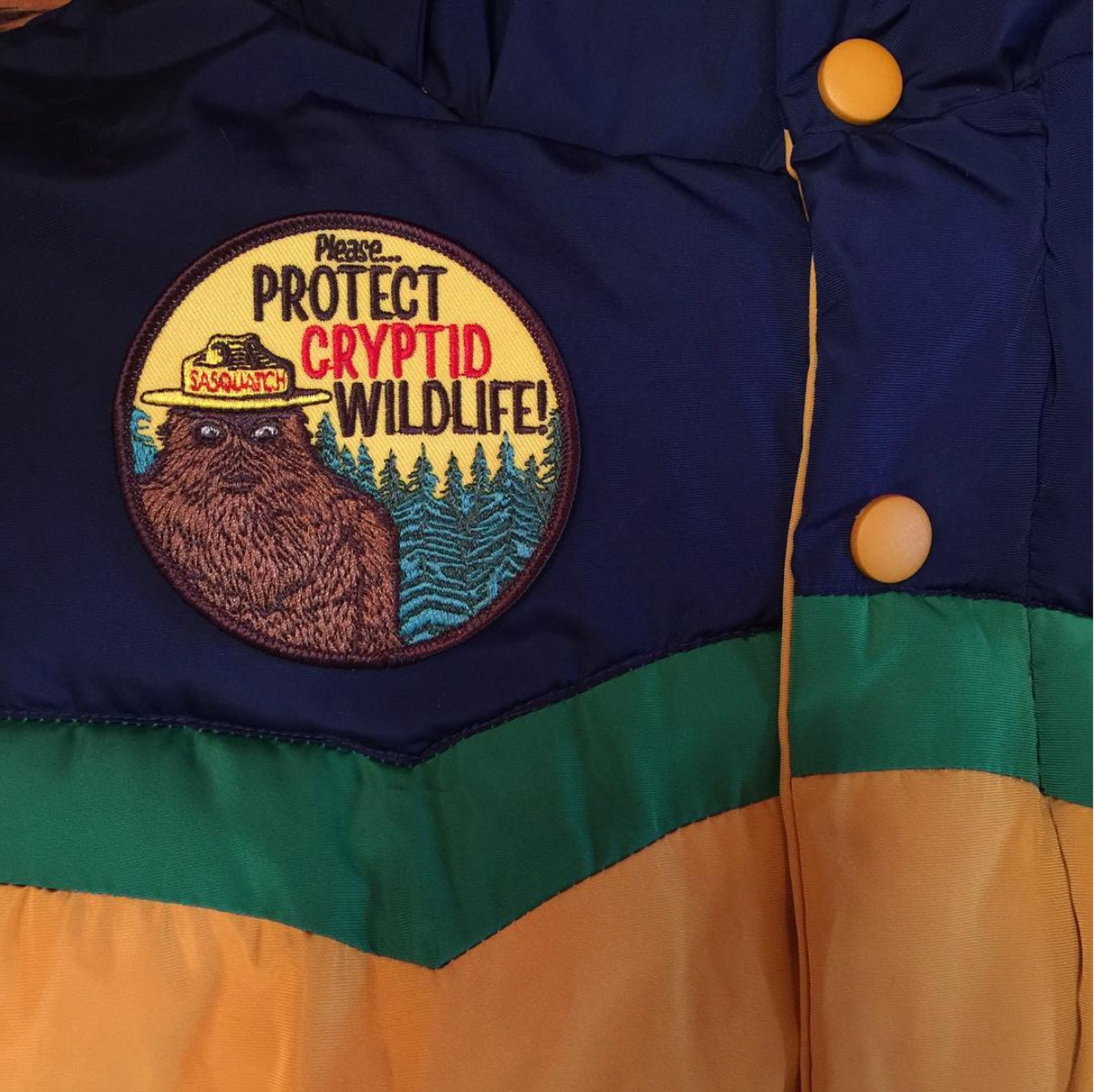 Cryptid PSA Patch Cryptozoology Tracking Society Bigfoot Sasquatch ...