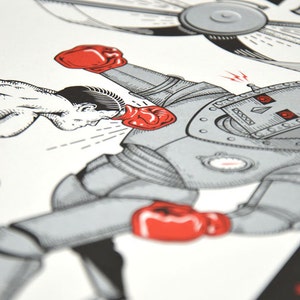Man Vs. Bot POSTER 12 X 18 Robot Boxing Scifi Nerd Crossfit - Etsy