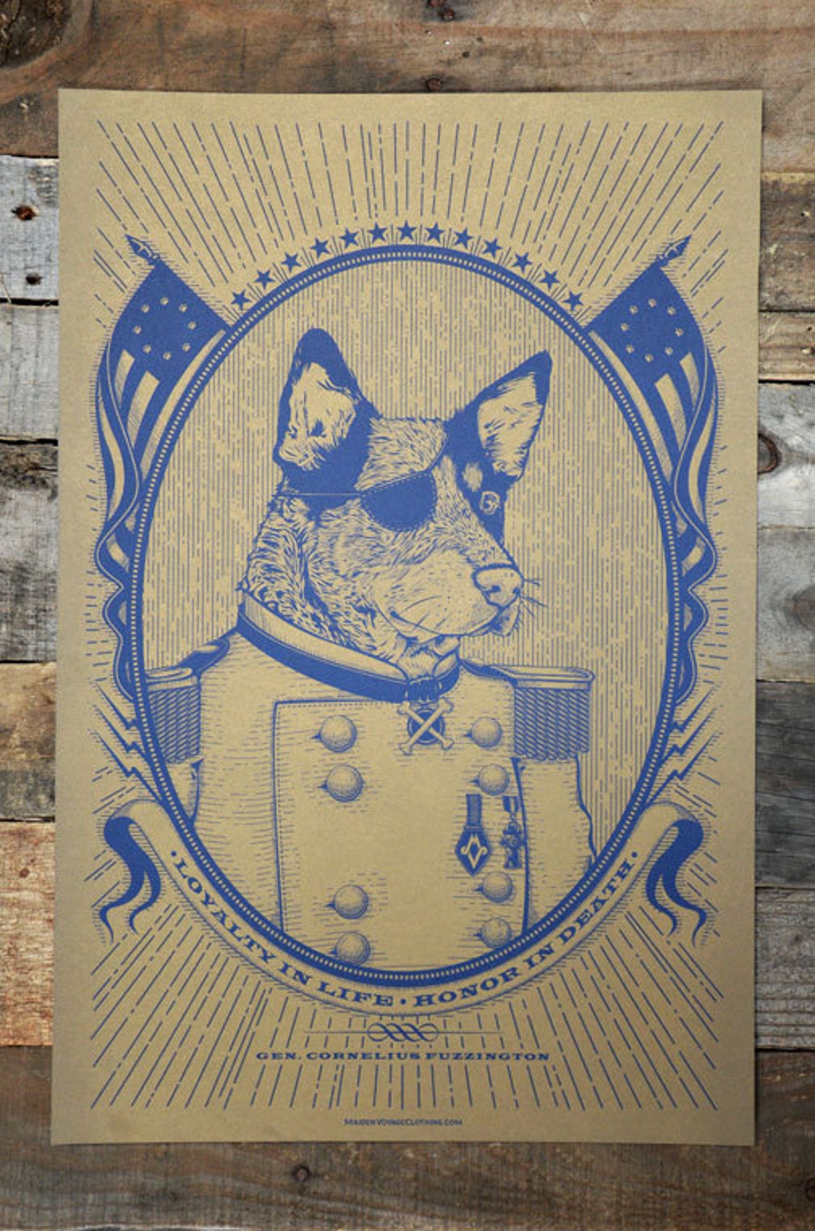 General Dog POSTER 12" X 18" Blue Heeler Animal Art Print I Love Dogs I ...