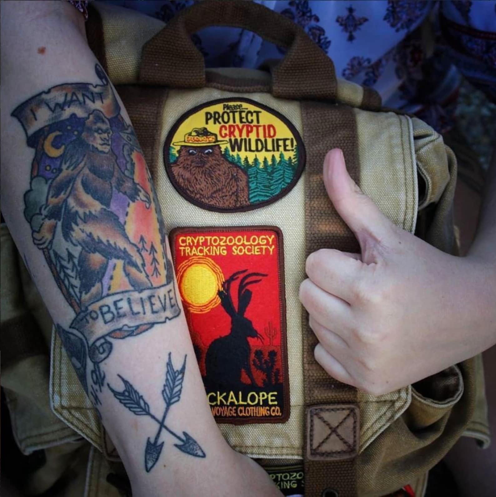 Cryptid PSA Patch Cryptozoology Tracking Society Bigfoot - Etsy UK