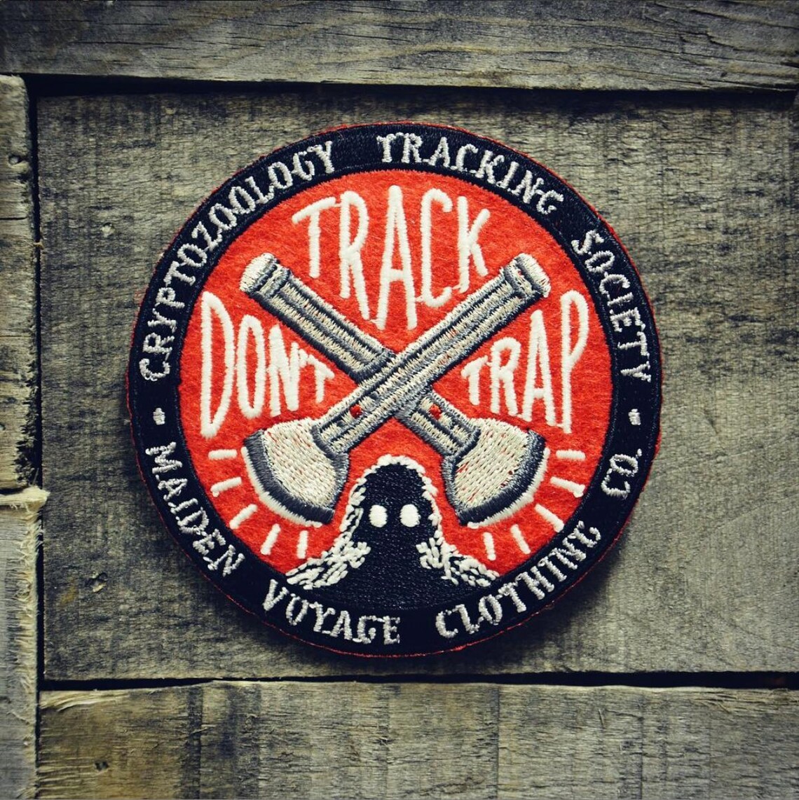 Track Don't Trap Patch glow in the Dark Cryptozoology | Etsy