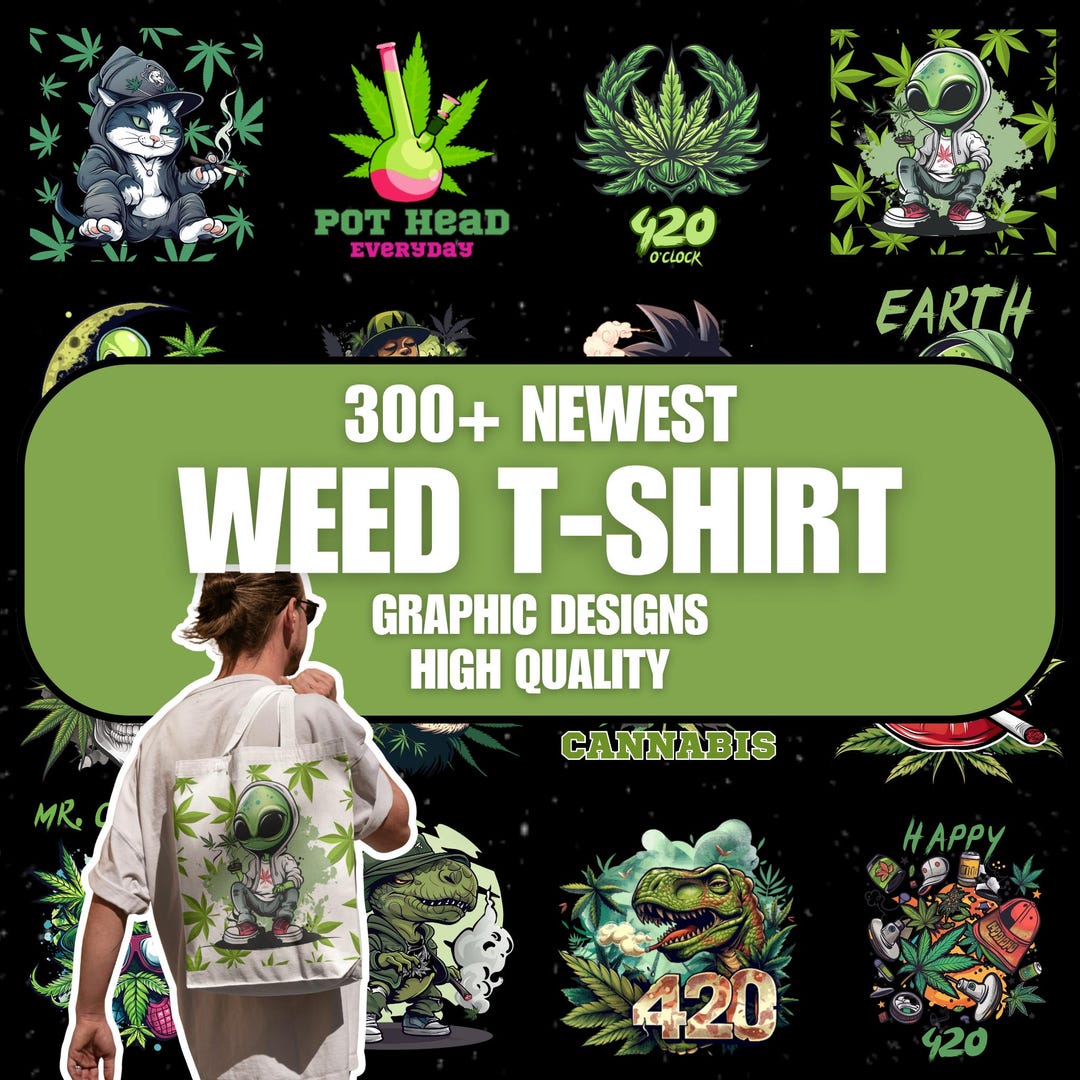Weed Graphic Design Bundle | 300+ Cannabis PNG SVG - Etsy