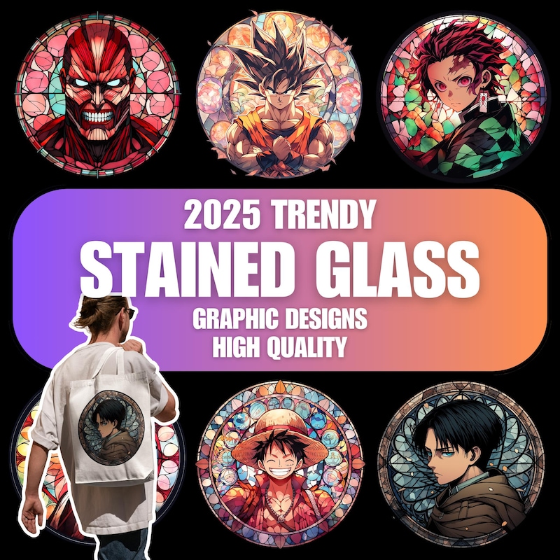 Anime Stained Glass - Etsy