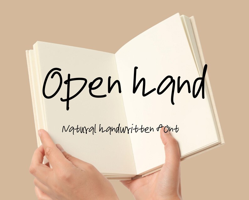 Open Hand – Natural Handwritten Font-casual Handwriting for Digital ...
