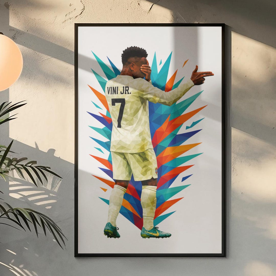 Vinicius Junior Poster, Vinicius Jr Football Print, Sports Wall Art ...