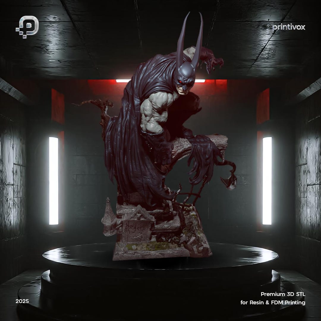 Dark Gothic Bat Warrior STL – 3D STL Print File | Horror Vigilante ...