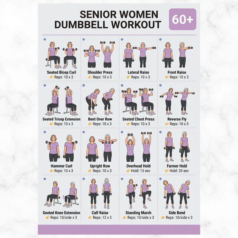 Elderly Workout Poster - Etsy