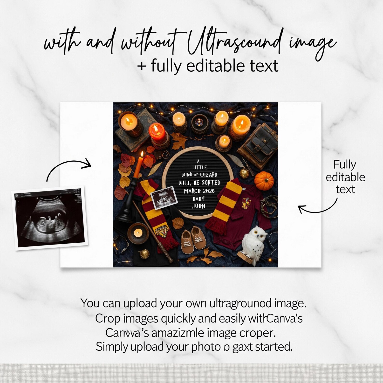 Wizard Digital Pregnancy Announcement, Magical Baby Announcement ...