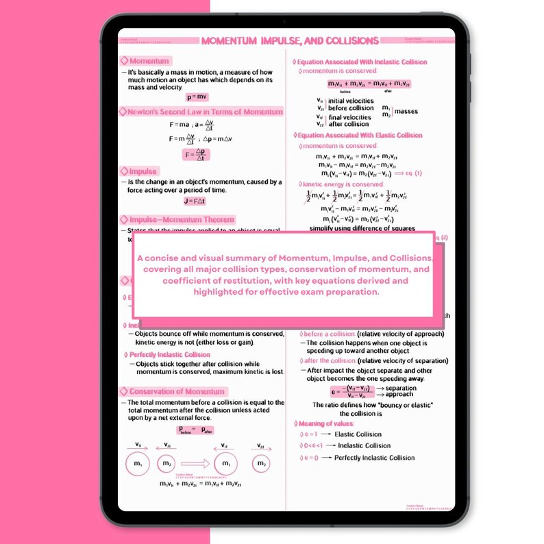 Physics 1 Mechanics — Chapters (1-7) L Handwritten Aesthetic Notes - Etsy