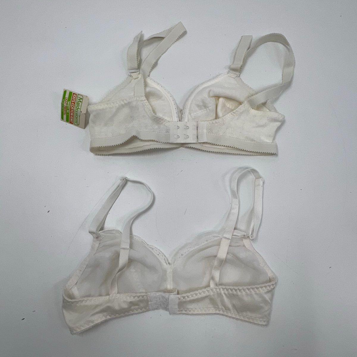 Vintage 70s 80s Lot of 5 Bras Maidenform Exquisite Form White Lace NOS ...