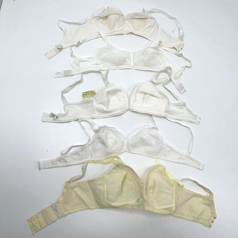 Vintage 70s 80s Lot of 5 Bras Maidenform Exquisite Form White Lace NOS ...