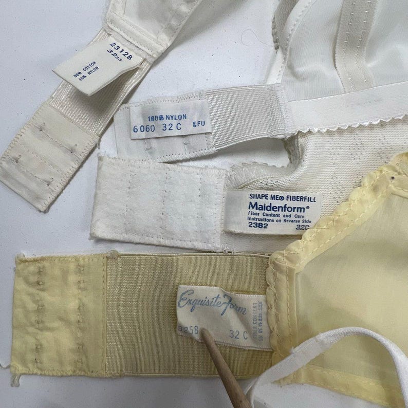 Vintage 70s 80s Lot of 5 Bras Maidenform Exquisite Form White Lace NOS ...