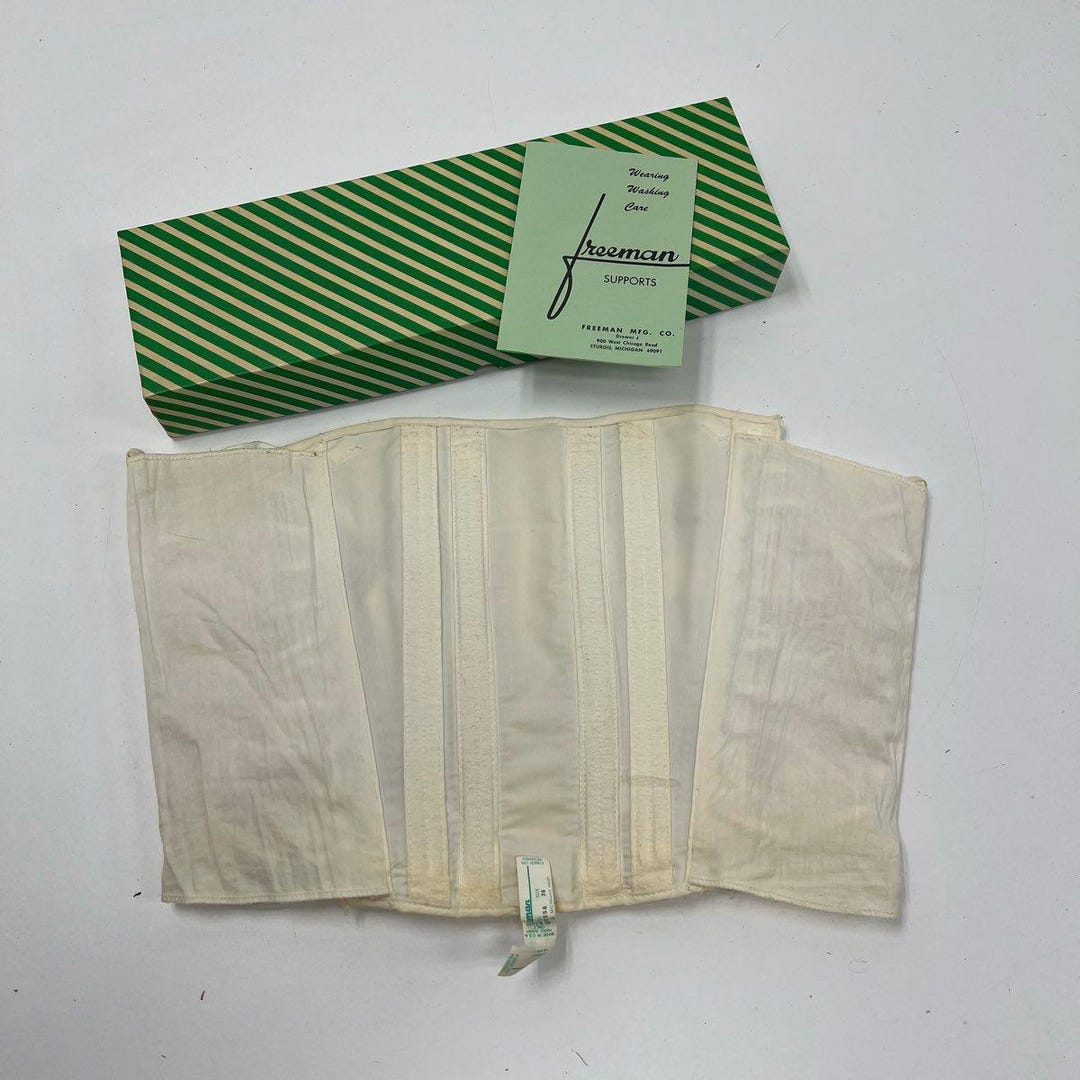 Vintage 60s Freeman Female Sacro Lumbar Fan Corset Girdle IOB Sz 30 ...