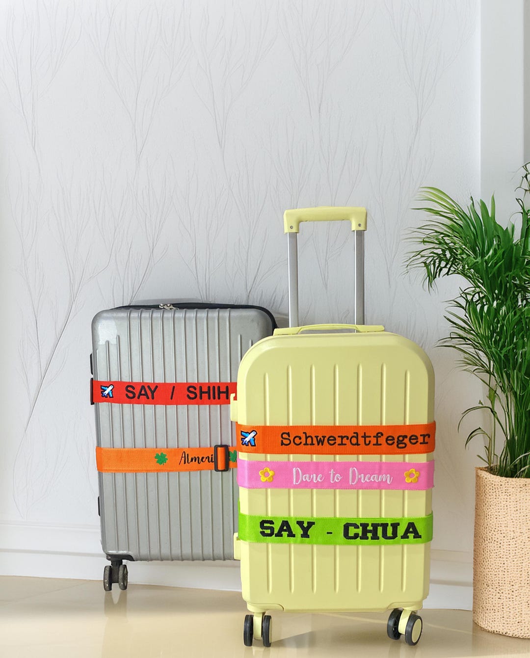 Personalized Embroidered Luggage Strap With Name | Custom Name Luggage ...