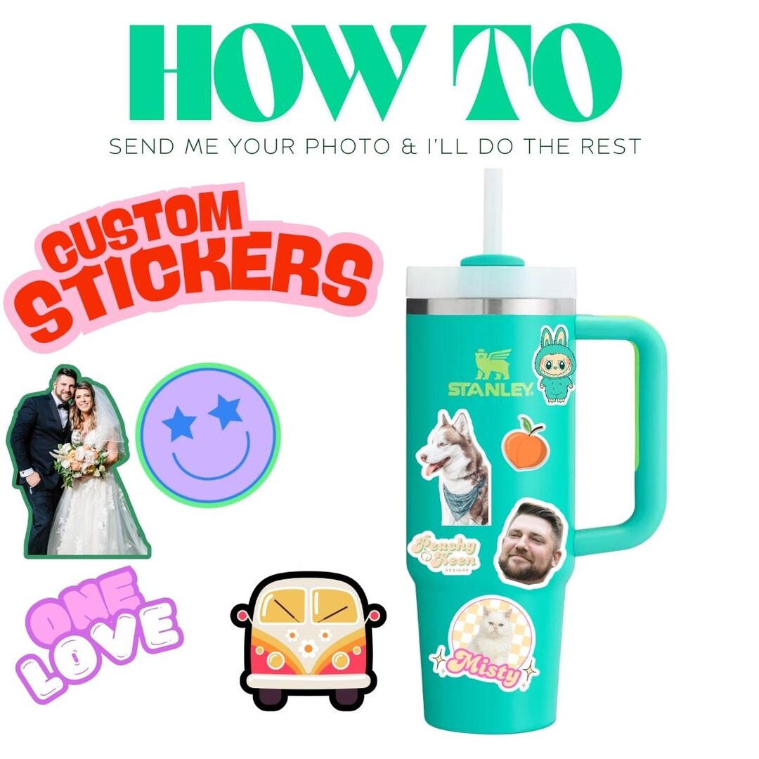 Personalized Stickers, Cute Custom Stickers, Pet Lover Gift, Faces ...