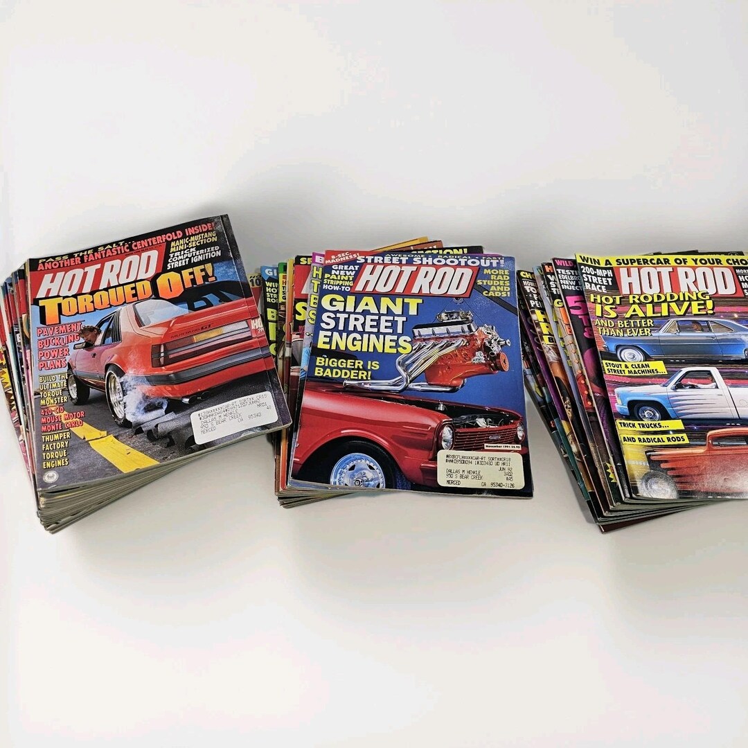 Vtg 90's Hot Rod Magazines Lot of 27 90 91 92 Chevy Ford Muscle Cars ...