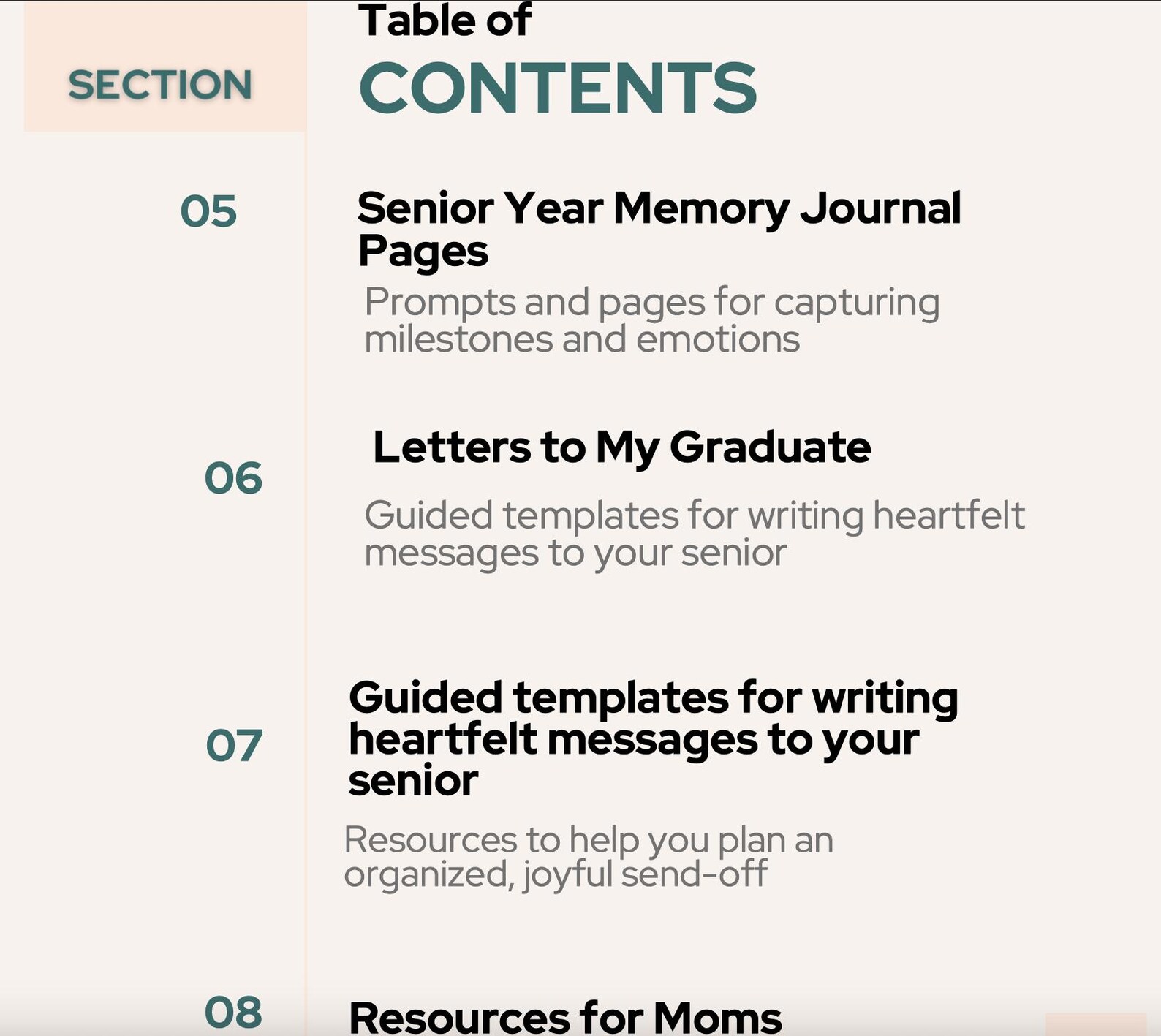 Senior Year Toolkit for Moms | Class of 2026 Graduation Planner ...