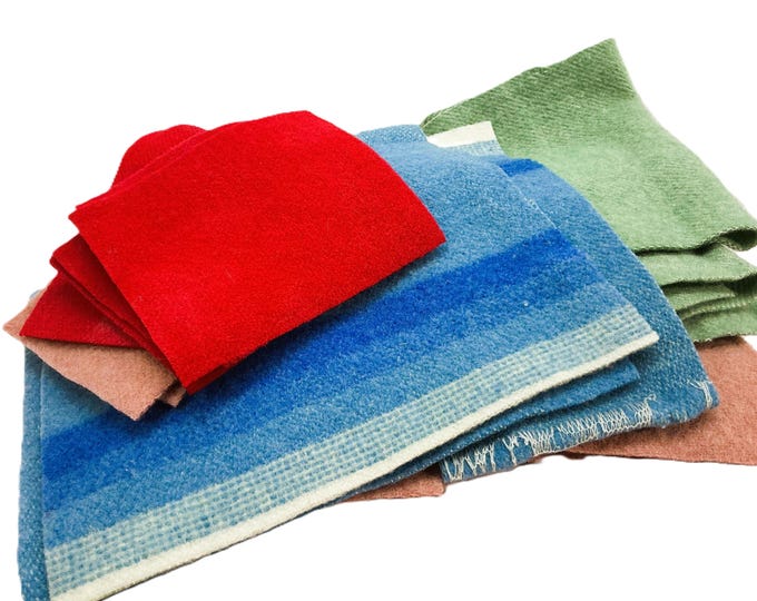 Wool Remnants, Wool Blanket Salvage, Wool Scrap for Crafts - Etsy