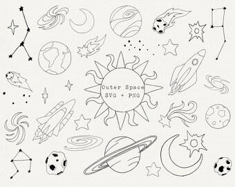 Outer Space SVG Bundle 40 Space SVG Stars File for Cricut - Etsy