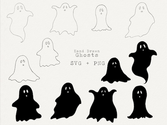Cute Ghost Stencils Art Factory | Glitter Tattoo Stencil (850) Ghost