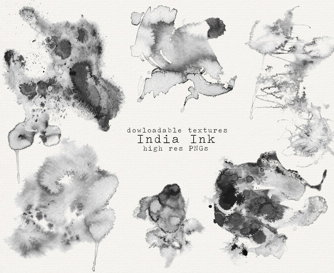 Wet Ink Texture Clip Art, Hand Painted Texture PNG, Artistic Textures ...