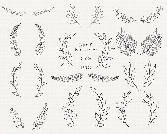 Greenery Leaf Divider SVG Bundle Greenery Leaf Decorative - Etsy