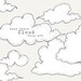 Cloud Clip Art, Hand Drawn Clouds Clipart, Cloud Illustration PNG ...