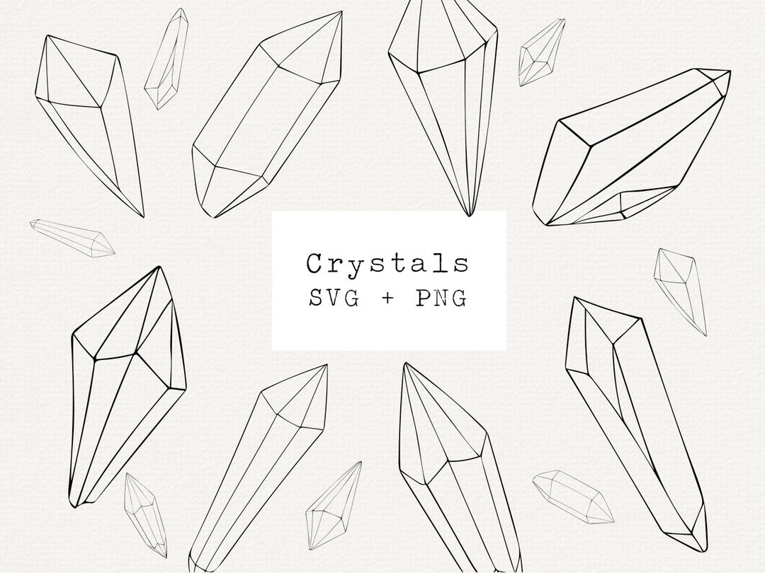 Crystal Svgs, Crystal Vector Graphics for Cricut, Silhouette, Laser ...