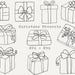 Christmas Present SVG, Christmas Present Clip Art, Christmas Line Art ...