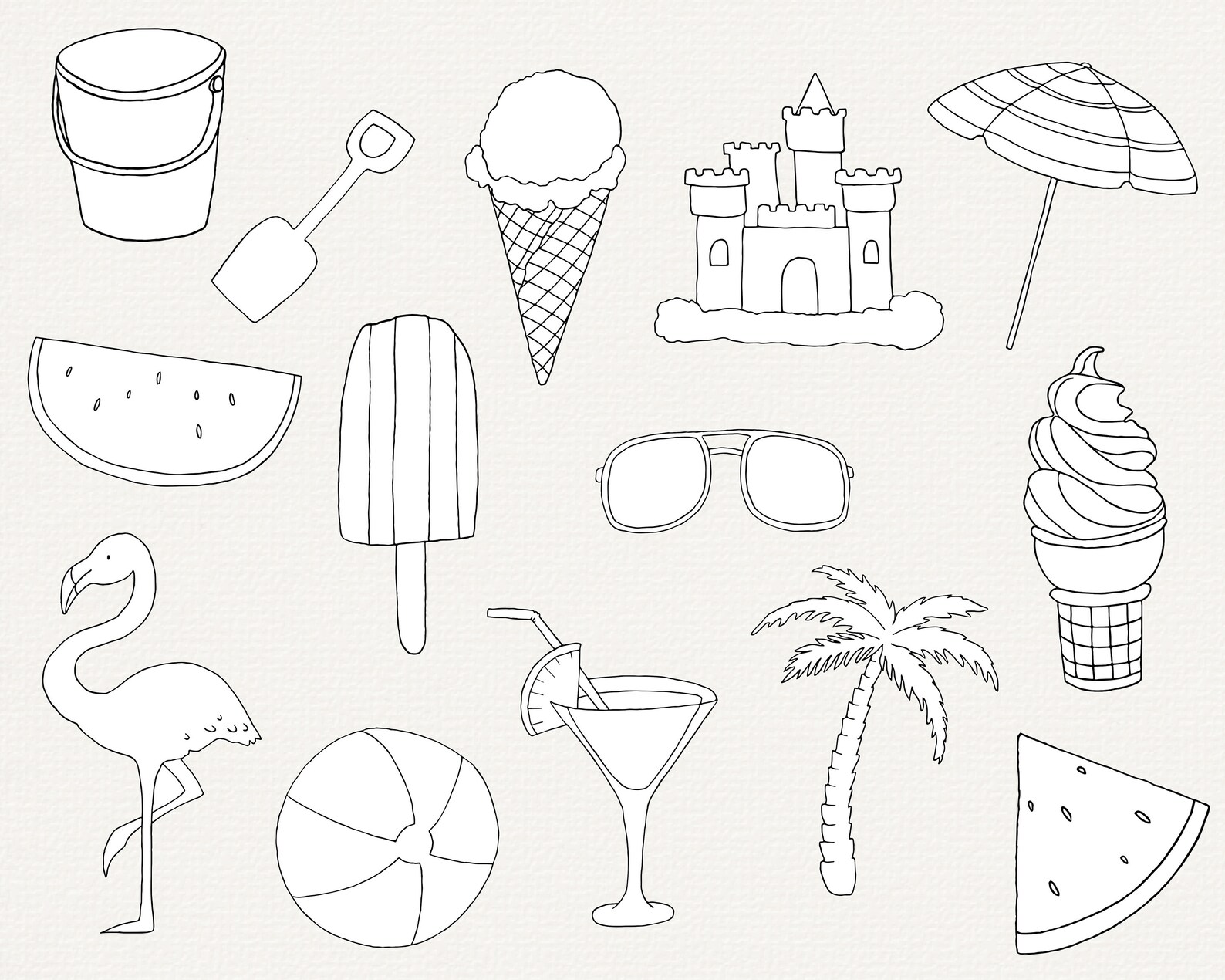 Summer SVG Bundle, Beech Clipart, Icecream, Summer Treats, SVG and PNG ...