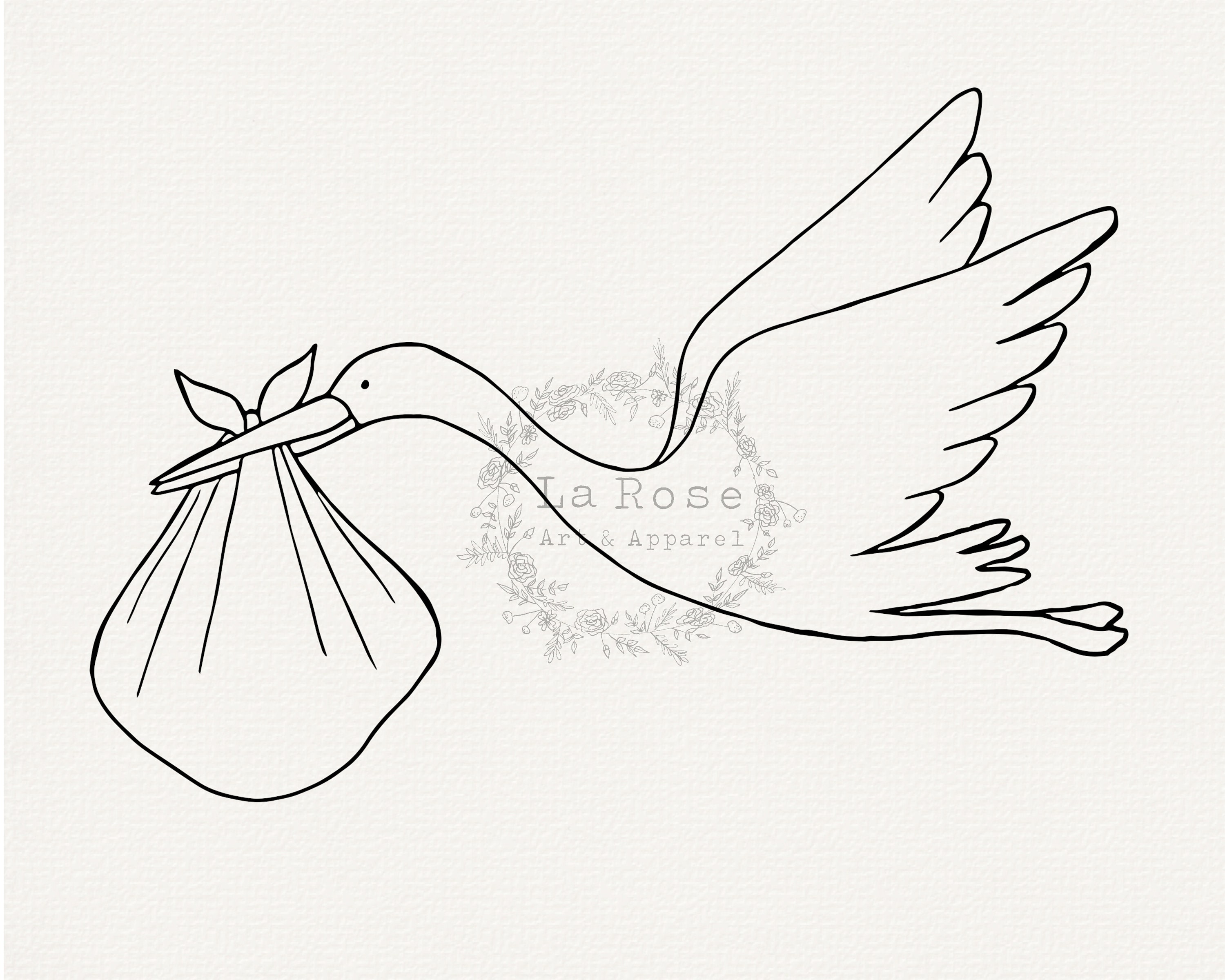 Baby Shower Line Art SVG Bundle: Hand Drawn Clipart (SVG & PNG) - Etsy