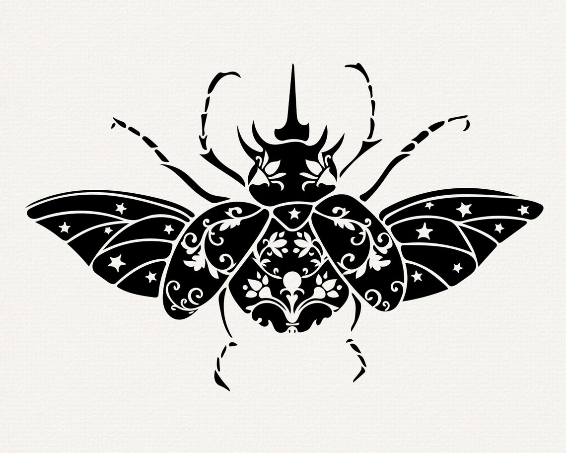Beetle Svg Scarab SVG Bug Cut File Floral Bug SVG Files - Etsy Canada