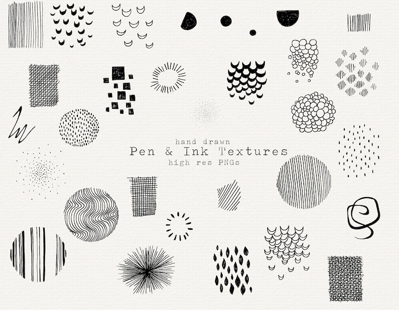 Hand Drawn Abstract Shape Clip Art Abstract Boho Clipart Pen - Etsy