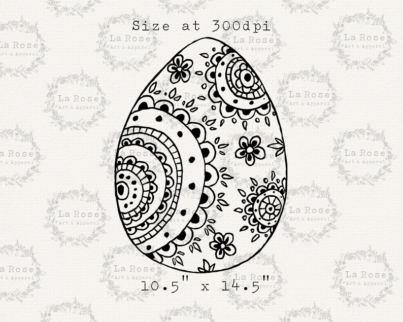 Easter Egg Clipart Easter Egg Line Art Easter SVG Easter - Etsy