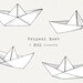 Paper Boat PNG, Origami Boat Clip Art, Hand Drawn Line Art, Origami Art ...