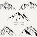 Mountain SVG, Mountains Vector Line Art, Mountain Illustration for ...